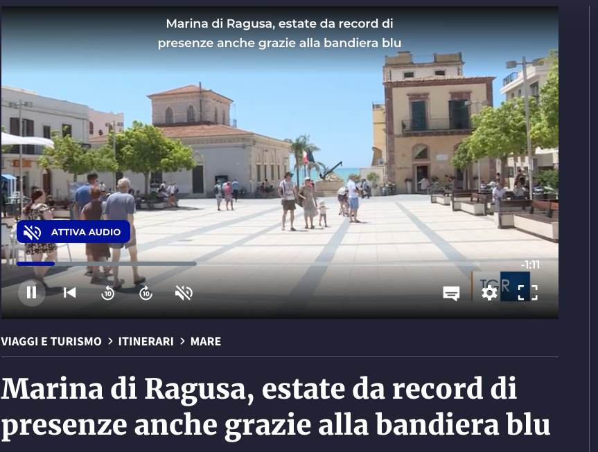 Marina di Ragusa estate da record raccontata sulla Rai