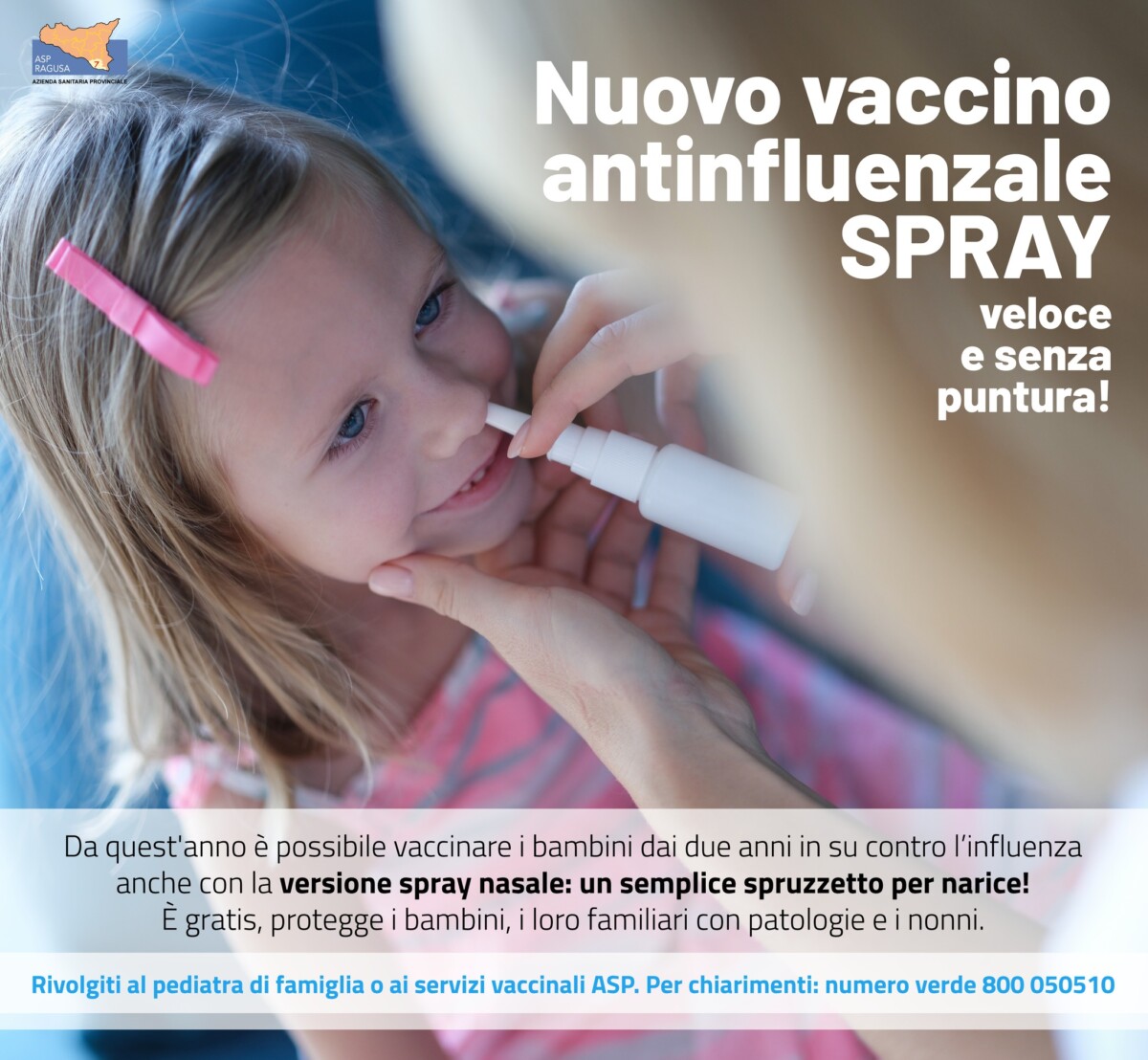 Influenza, anche i pediatri iblei potranno vaccinare con uno spray